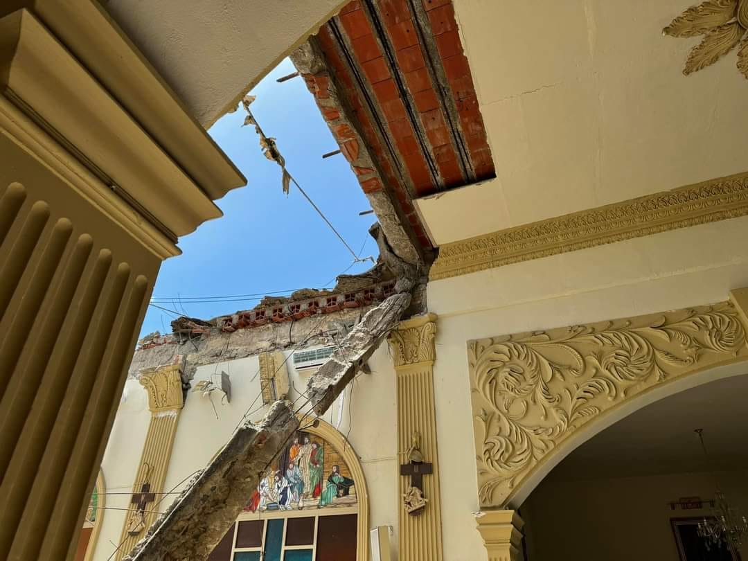 Colapso de Techo en Iglesia de Cerralvo